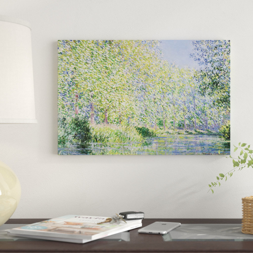 Vault W Artwork 'The Epte River Near Giverny' By Claude Monet Graphic Art Print on Canvas ...